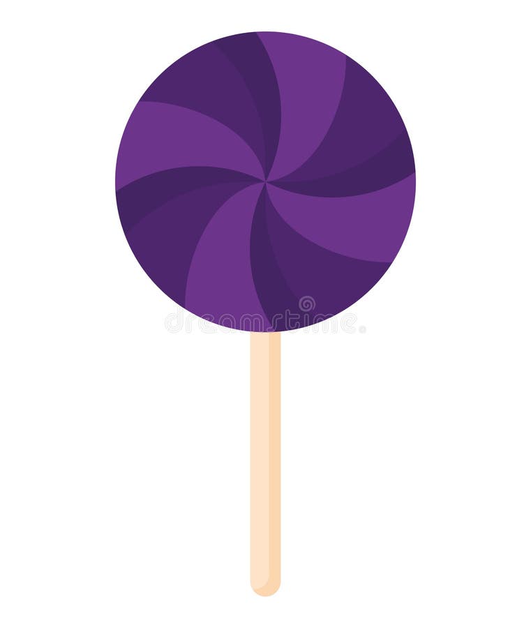 Purple stick candy stock vector. Illustration of round - 254943918