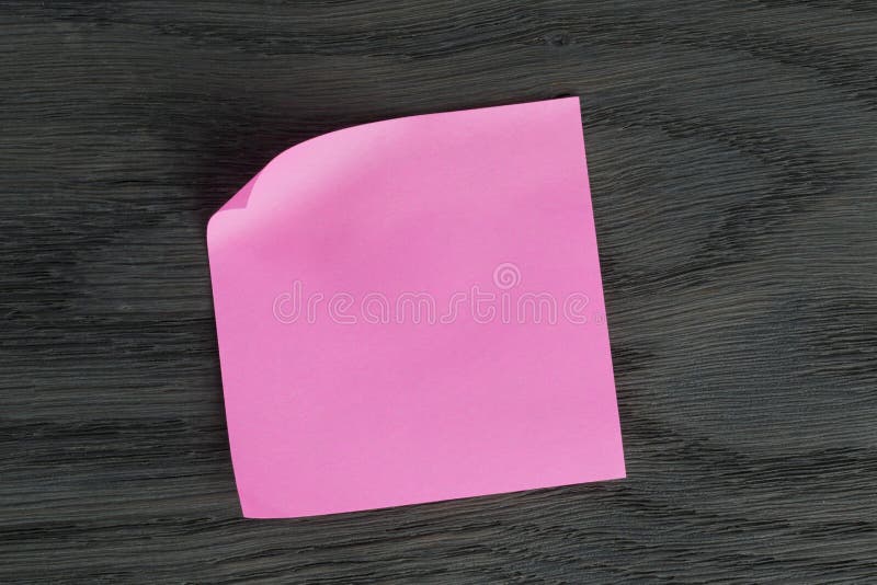 Purple Sticky Note on Wooden Table Stock Photo - Image of message, plan ...
