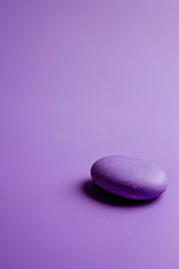 Purple Stone Casting Shadow on Purple Background Minimalist Composition ...
