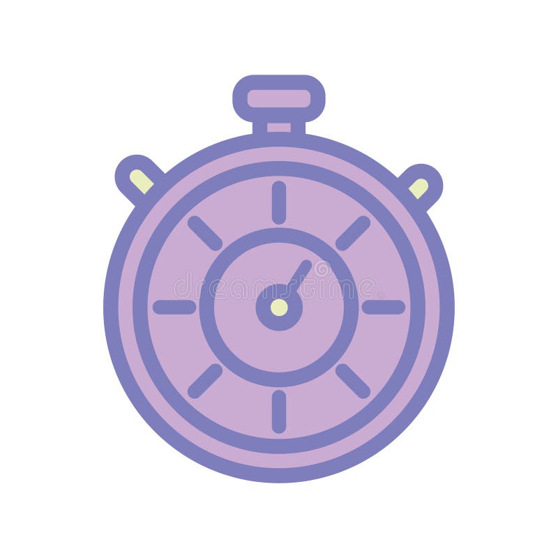 Purple Stopwatch Timer Icon. Vector Stock Vector - Illustration of ...