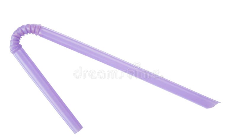 Purple Straw on White Background Stock Photo - Image of colorful, blend ...