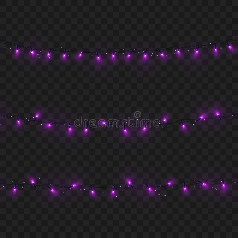 Purple String Lights on Dark Background, Creating a Festive Ambiance ...