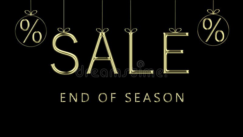 Sale End of Season Text stock footage. Video of exotic - 268015240
