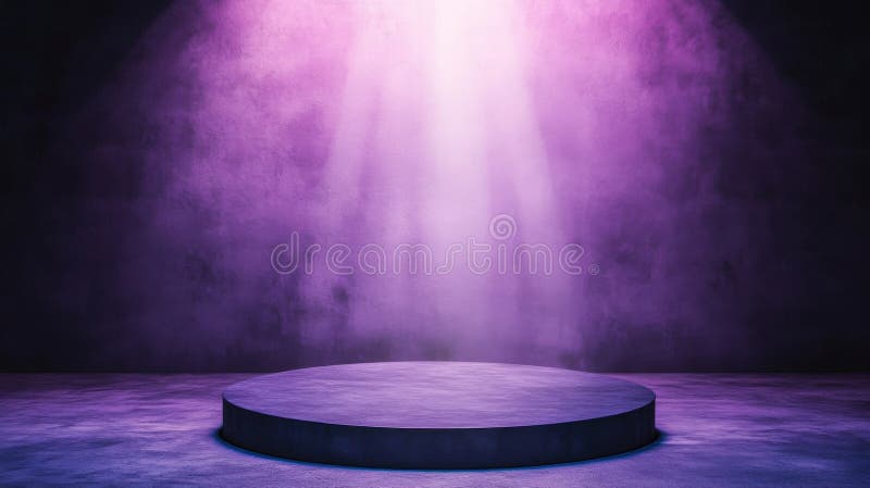 Purple Studio Backdrop with Circular Platform. AI Generated Stock ...