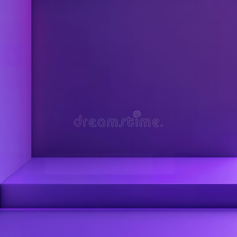 Purple Studio Background with Platform Ideal for Product Displays and ...