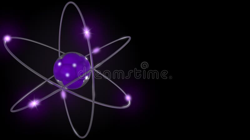 Purple Stylized Atom and Electron Orbits Stock Footage - Video of ...