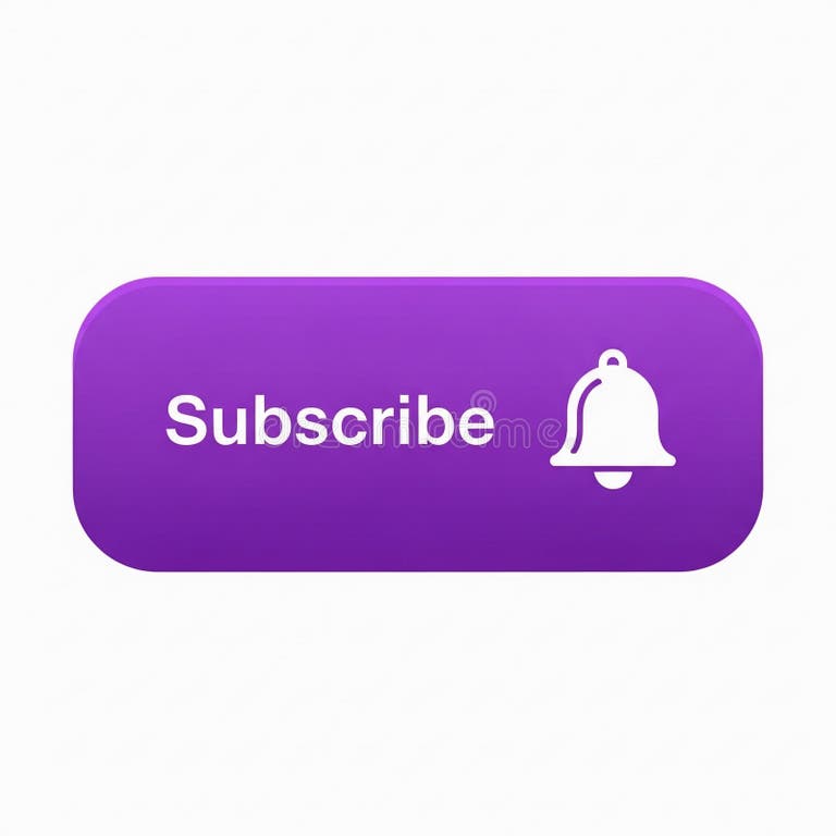 Purple Subscribe Button with Bell Icon – Notification UI Stock ...