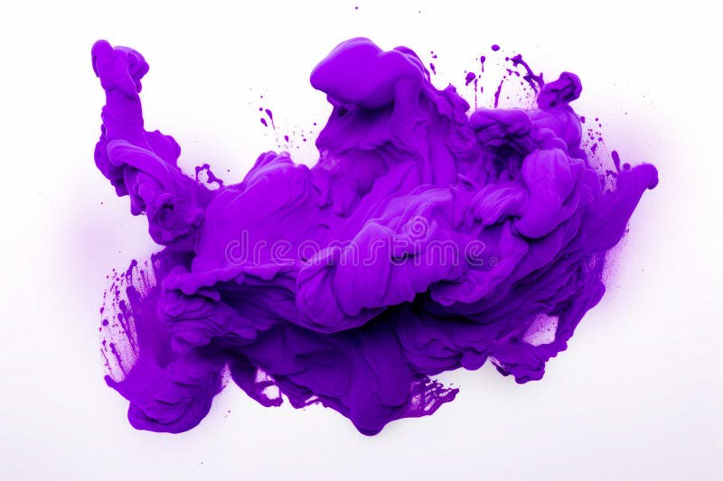Purple Substance is Being Poured on White Surface with White Background ...