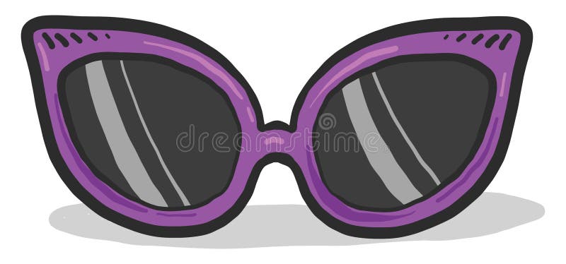 Purple sunglasses stock vector. Illustration of clothing - 83913087