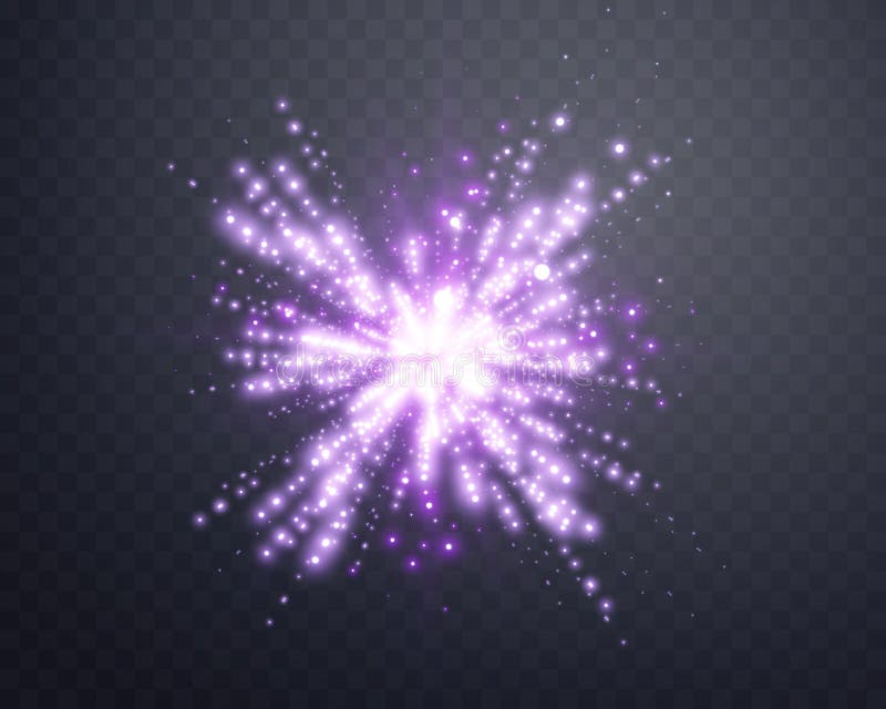 Purple Sunlight Lens Flare, Sun Flash with Rays and Spotlight. Glowing ...