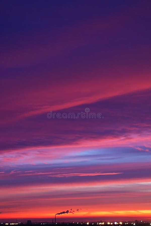 Purple sunset stock photo. Image of environment, dramatic - 90338944