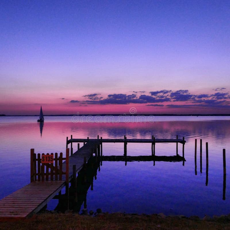 Purple sunset stock photo. Image of nature, landscape - 166245106