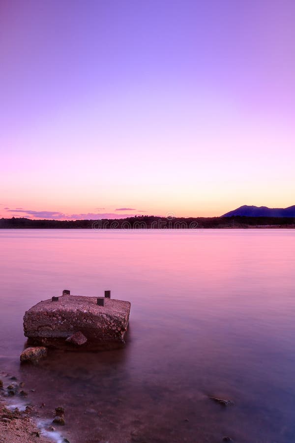 Purple sunset stock photo. Image of coast, nature, landscape - 31276098