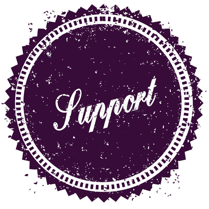 Purple SUPPORT Distressed Stamp Stock Illustration - Illustration of ...