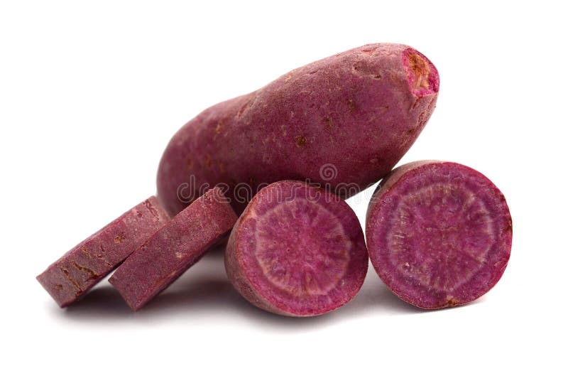 Purple sweet potato. stock image. Image of nature, pile - 161139425