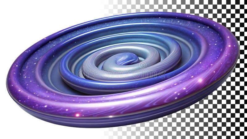 Purple Swirl Disk, Abstract Spiral Shape, Modern Design Element Png ...