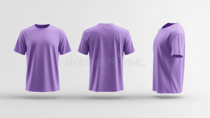 Purple T-Shirt Design Mockup Generative AI Stock Illustration ...