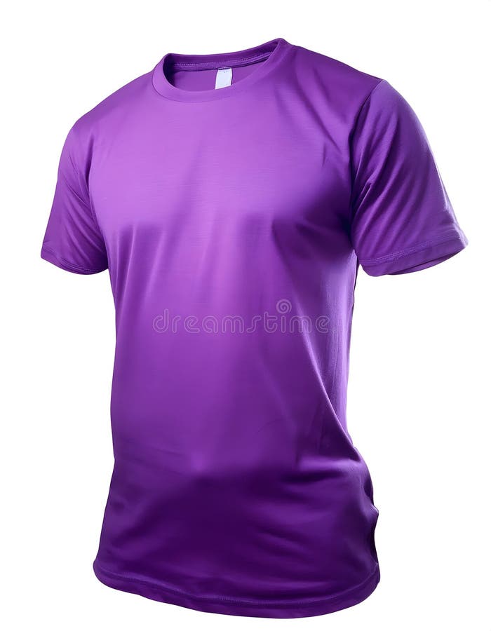 Vibrant Purple Tee Shirt Mockup for Clothing Branding Stock ...