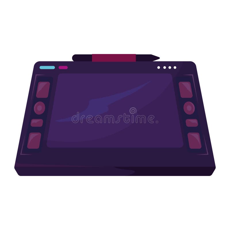Purple tablet design stock vector. Illustration of device - 273202962
