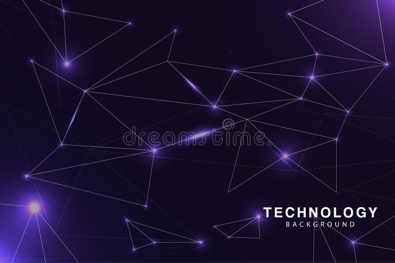 Purple Tech Background Awesome Stock Illustration - Illustration of ...
