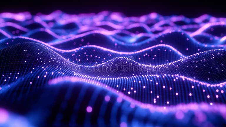 A Purple Tech Background. Network Purple Technology Backdrop. Big Data ...