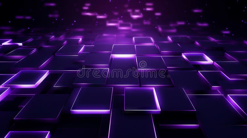 Purple Techno Abstract Background with Overlapping Layers and Glowing ...