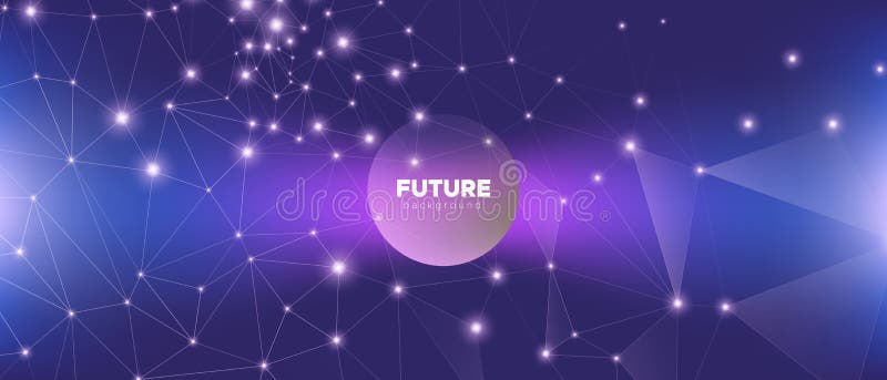 Purple Technology Abstract. Data Stream Stock Vector - Illustration of ...