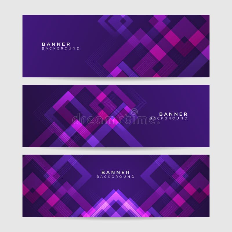 Purple Technology Banner Background. Vector Abstract Graphic Design ...