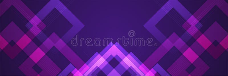 Purple Technology Banner Background. Vector Abstract Graphic Design ...