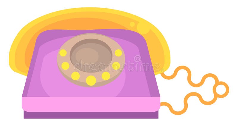 Purple Telephone, Icon Icon Stock Vector - Illustration of vector, blue ...