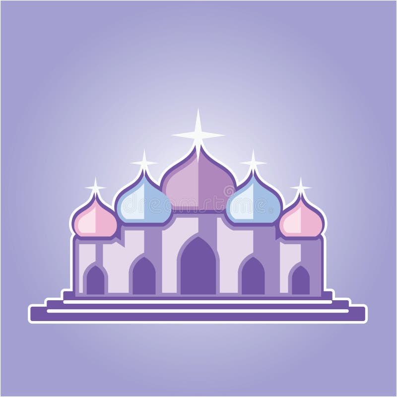 Purple Temple stock vector. Illustration of historic - 49277060