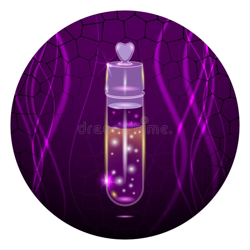 Purple test tube stock illustration. Illustration of desire - 69064182