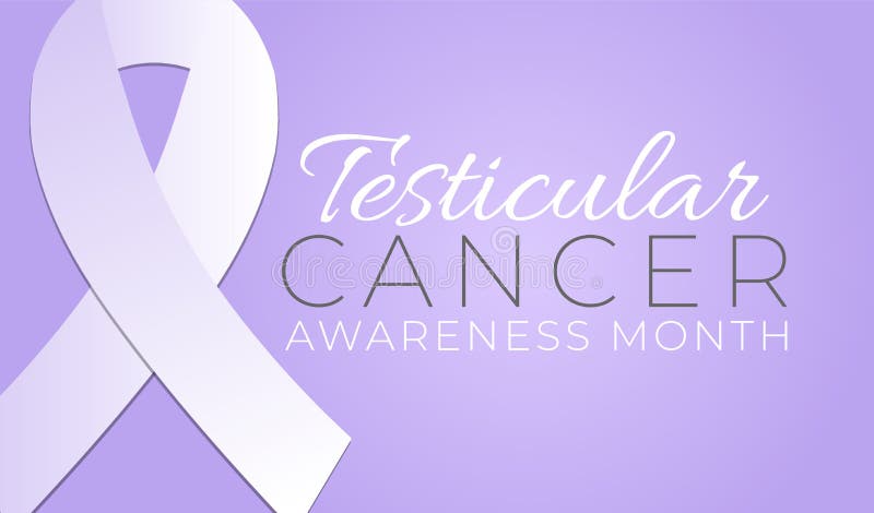 Purple Testicular Cancer Awareness Month Background Illustration Stock