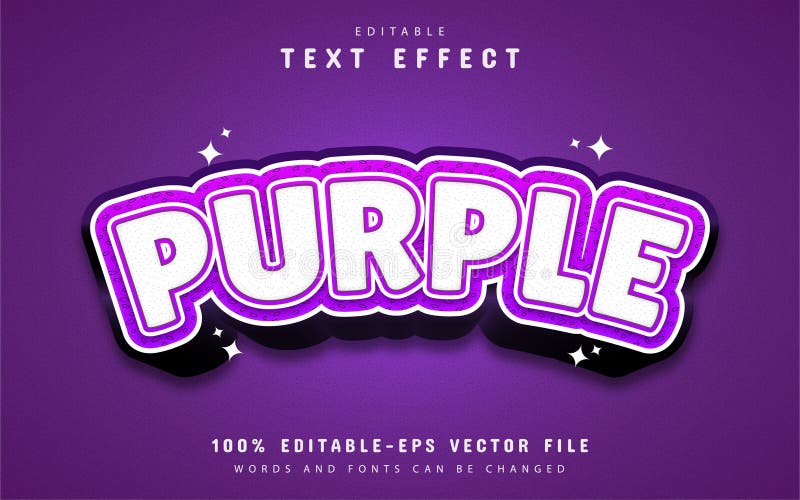 Purple text effect stock vector. Illustration of purple - 255931342
