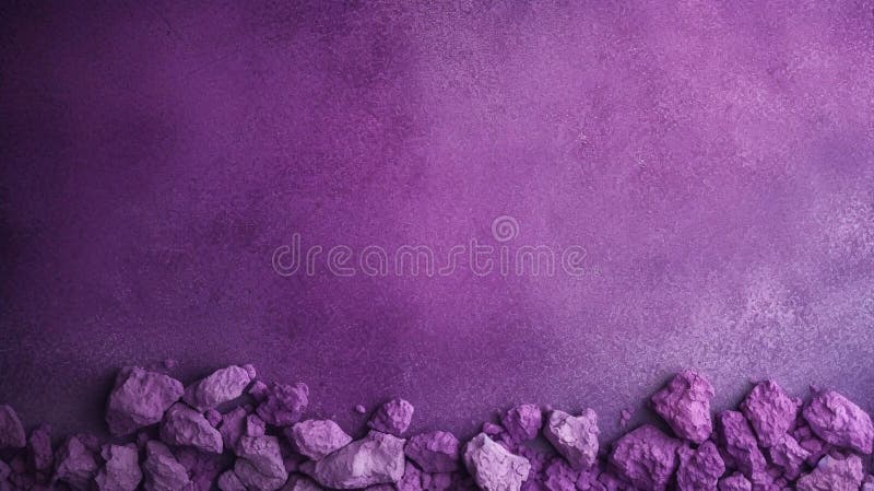 Purple Textured Background with a Bottom Border of Crushed Rocks Stock ...