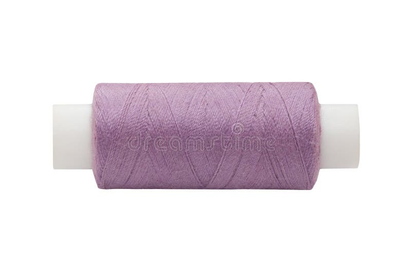 Purple Threads for Sewing. Isolated on a White Background. Stock Image ...