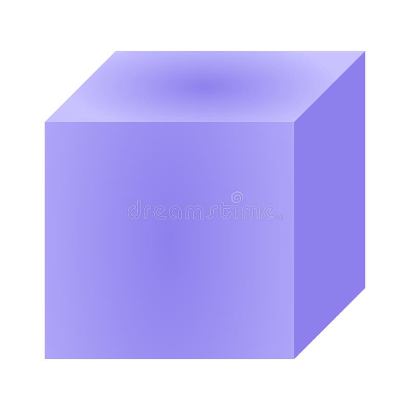 Purple Three Dimensional Cube Vector Design Element Stock Vector ...