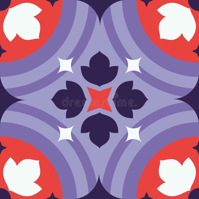 Purple tile design stock vector. Illustration of oriental - 227841583