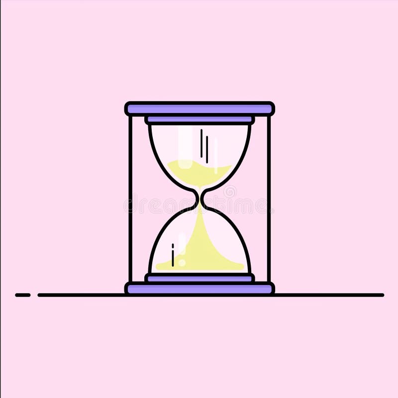 Purple timer sand machine stock illustration. Illustration of machine ...