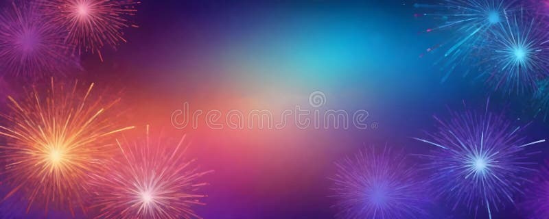 Purple To Blue To Pink with Fireworks: Gradient Background Stock ...