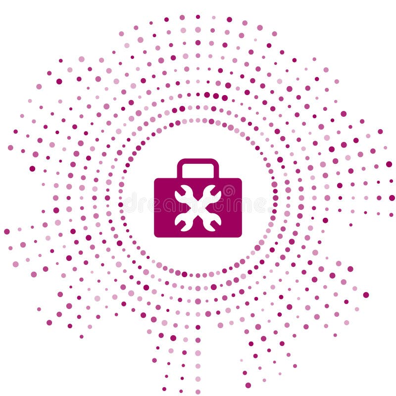 Purple Toolbox Icon Isolated on White Background. Tool Box Sign ...