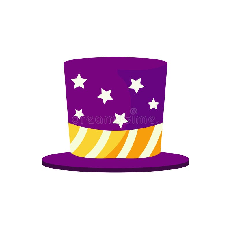 Purple top hat stock vector. Illustration of high, head - 273189320