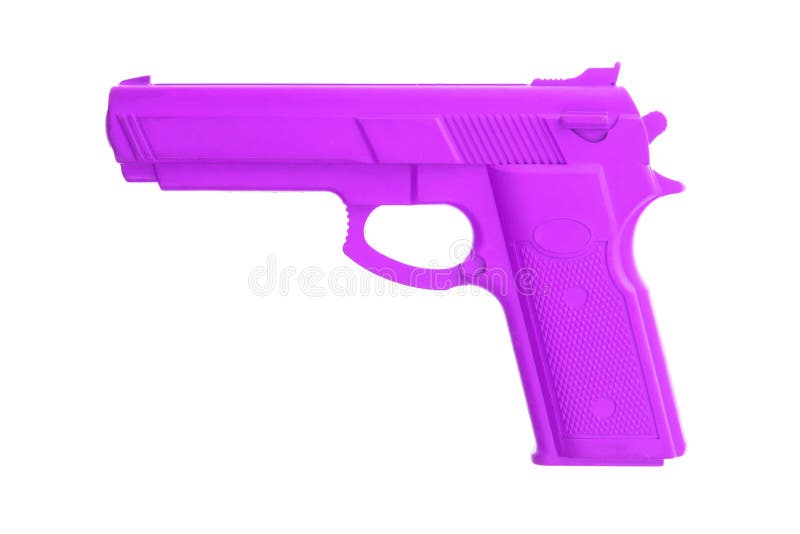 Purple Training Gun Isolated on White Stock Image - Image of loaded ...