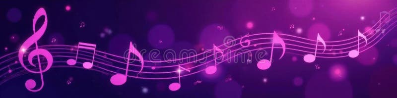 Purple Treble Clef Border, Musical Notes, Flat Design, Treble Clef ...