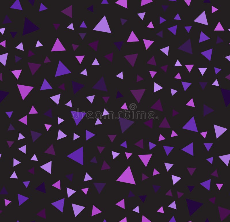 Purple Triangle Chaotic Pattern. Seamless Vector Background Stock ...