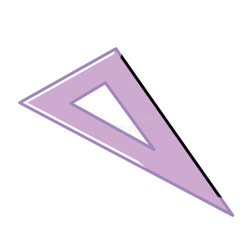 Purple Triangle Ruler Icon. Vector Stock Vector - Illustration of ruler ...