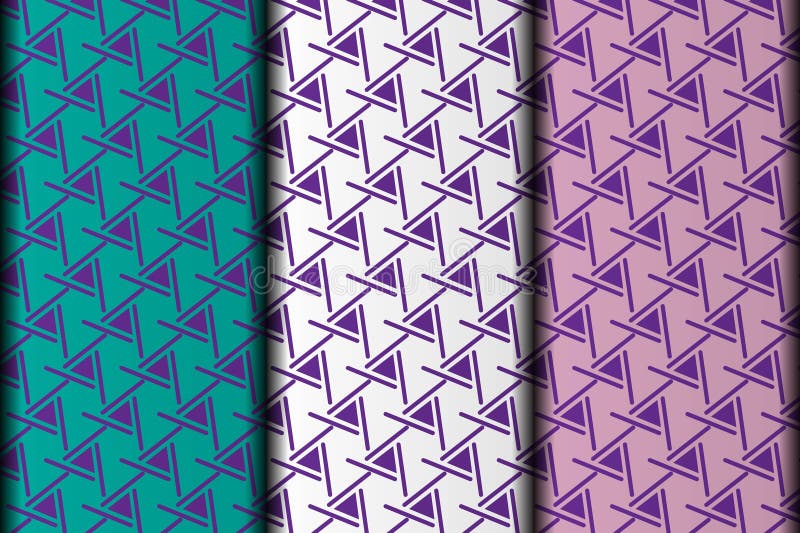 Purple Triangle Style Vector Eps Pattern Design. Stock Illustration ...