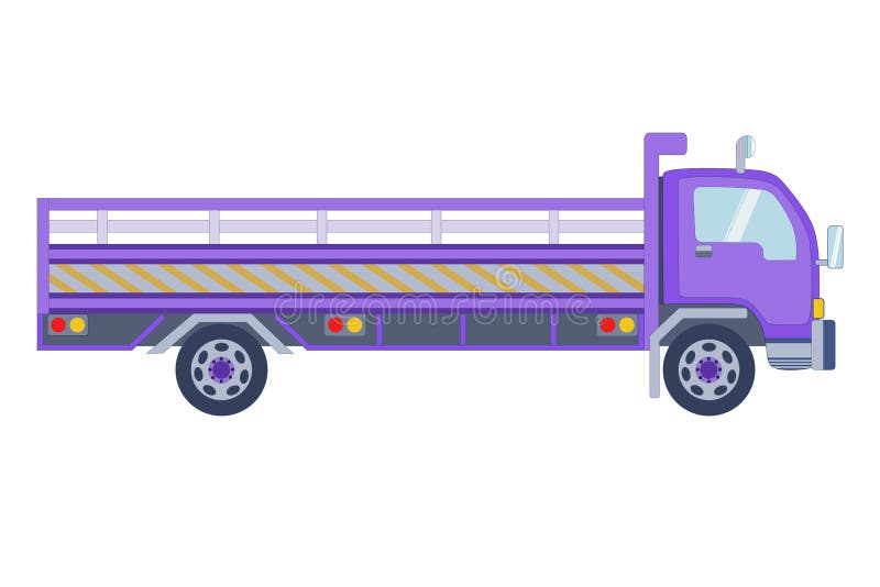 Purple truck. Lorry truck stock vector. Illustration of marketing ...