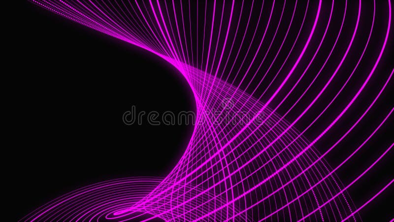 Digital Dynamic Wave of Dots. Purple Twist Dot Wave. Connecting ...