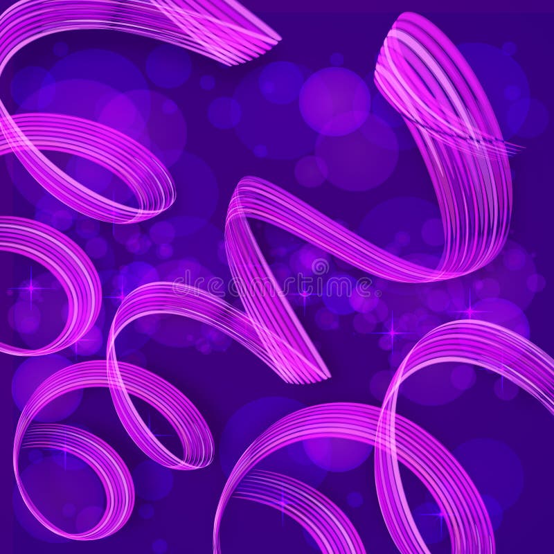 Purple Twisted Ribbons Vector Abstract Background Stock Vector ...